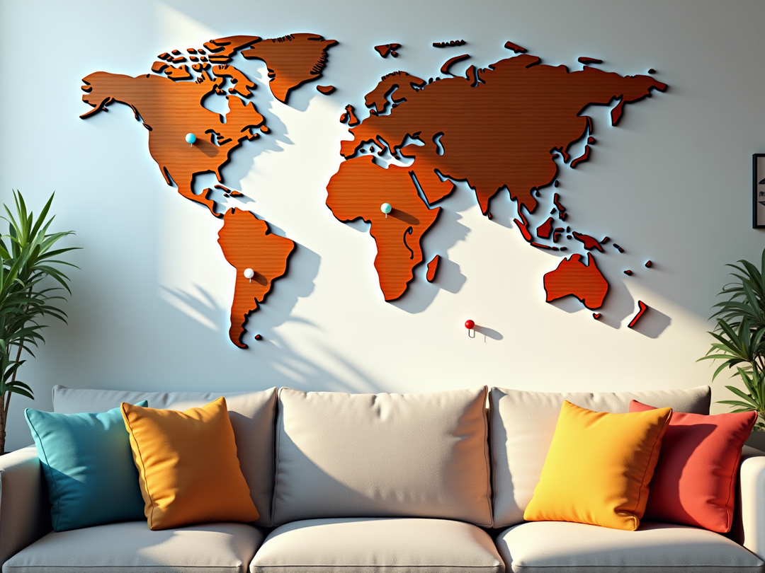 4 Key Practices for Choosing a Map of World for Wall Decor – Pangea Maps